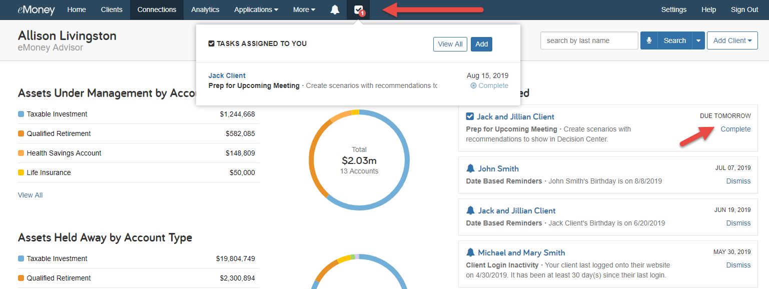 Creating Tasks in eMoney : eMoney Advisor Blog